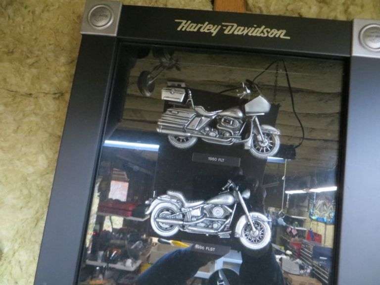 Barnett Harley Davidson 1980's Shadow Box - Lambrecht Auction, Inc.