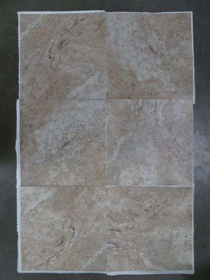 Travertine Fawn Luxury Vinyl Tile 12" x 12" - Lambrecht Auction, Inc.
