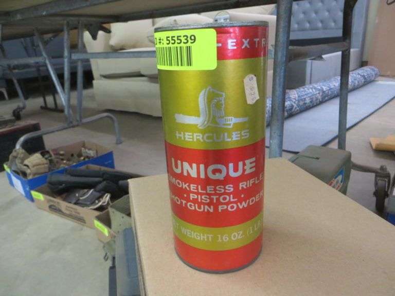 Powder - Hercules Unique - *See Details - Lambrecht Auction, Inc.
