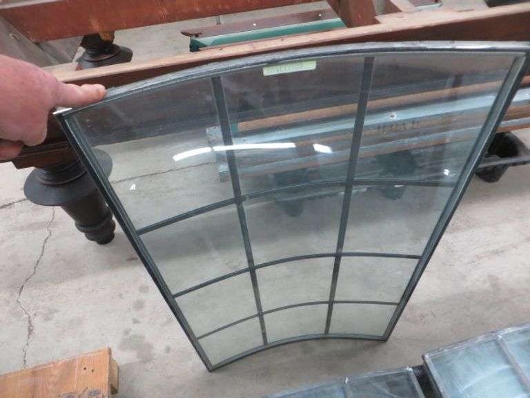 Four Bowed Leaded Glass Windows - Lambrecht Auction, Inc.