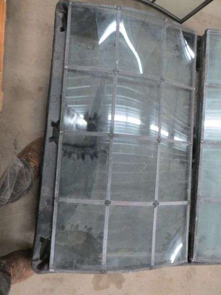 Four Bowed Leaded Glass Windows - Lambrecht Auction, Inc.