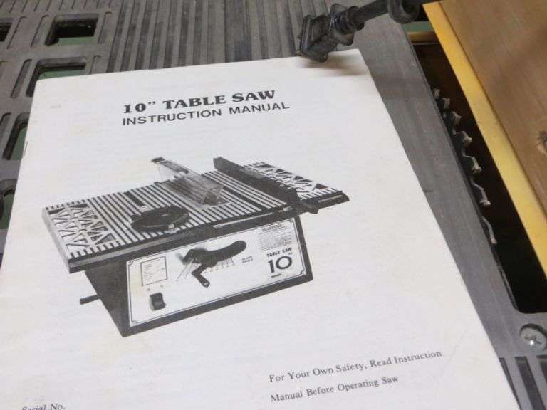 Pro - Tech 10" Bench Saw - Lambrecht Auction, Inc.