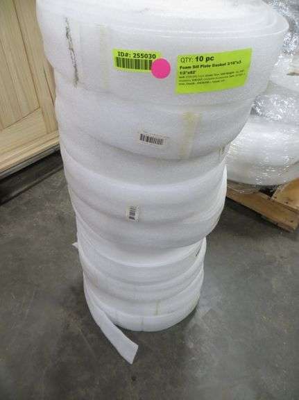 Foam Sill Plate Gasket 3/16" x 3 1/2" x 82' - Lambrecht Auction, Inc.