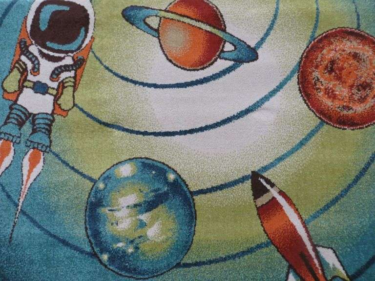 Galaxy Blue Area Rug 62" x 90" - Lambrecht Auction, Inc.