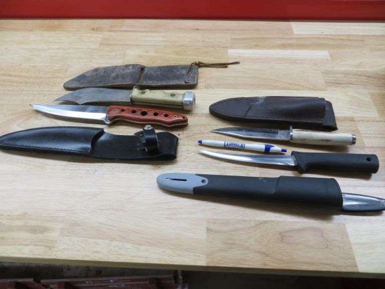 Misc Hunting Knives & A Filet Knife - Lambrecht Auction, Inc.