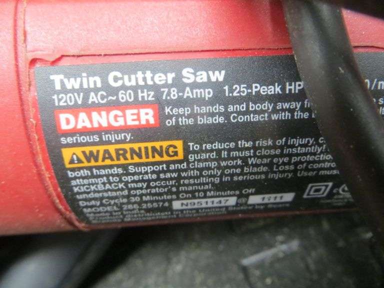 Craftsman Twin Cutter Saw - Lambrecht Auction, Inc.
