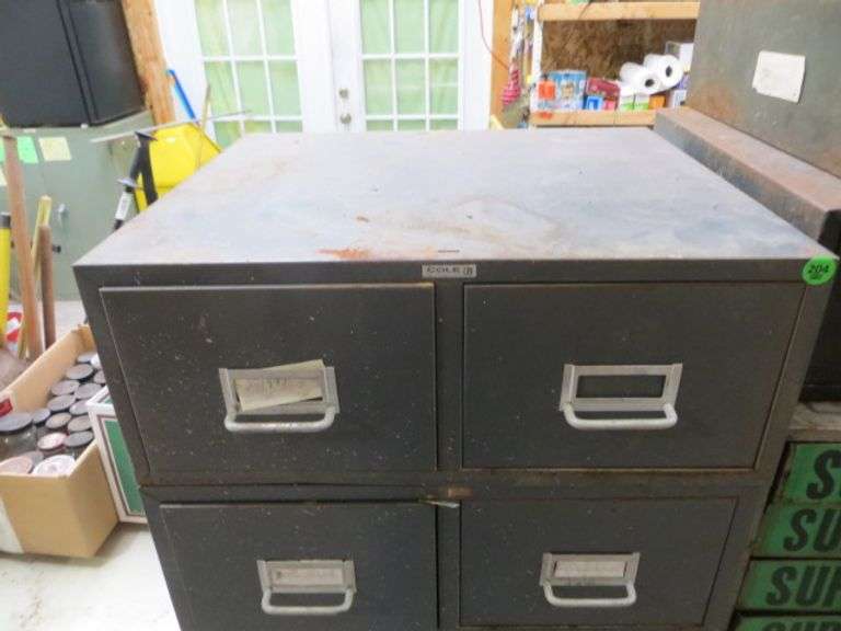 4 Drawer Metal Card File - Lambrecht Auction, Inc.