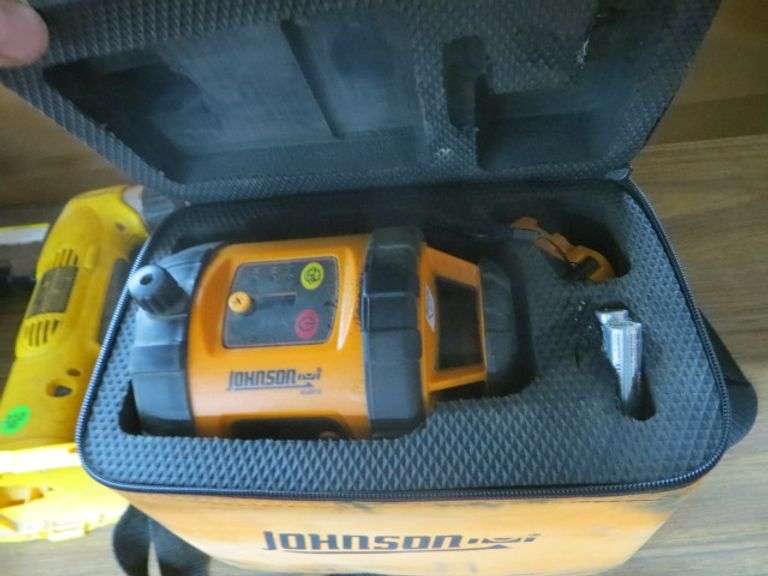 Johnson Laser Level Mounts On Transit Stand - Lambrecht Auction, Inc.