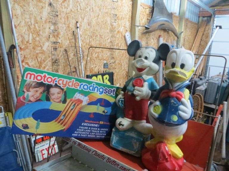 Disney Characters, Motorcycle Racing Set - Lambrecht Auction, Inc.