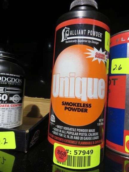 Powder - Alliant Unique Pistol - Lambrecht Auction, Inc.
