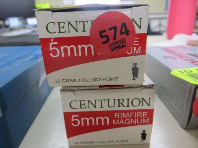 Ammo - Centurion .5mm Rem Rim Fire Magnum 30gr HP - Lambrecht Auction, Inc.