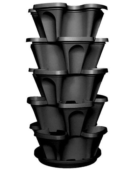 Mr. Stacky 5-Tier Vertical Gardening Indoor/Outdoor Stacking Garden ...