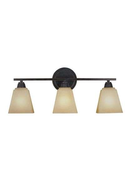 Parkfield Three Light Wall Mount Bathroom Light - Lambrecht Auction, Inc.