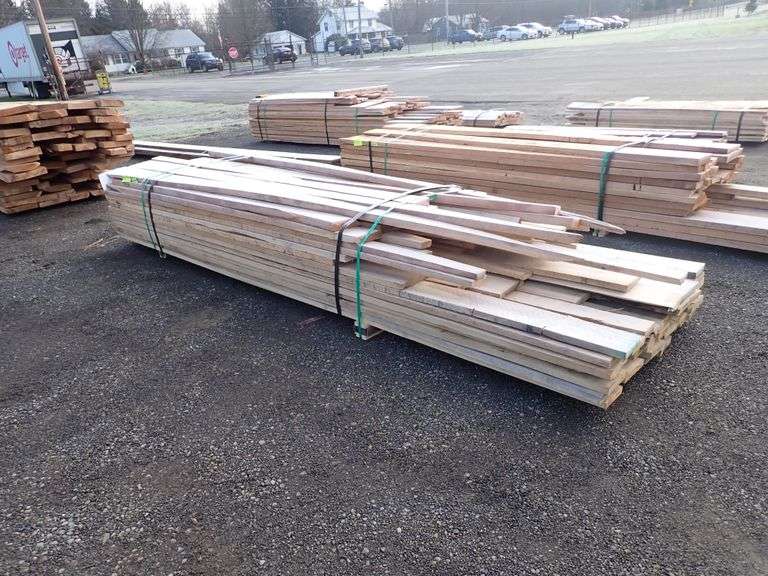 White Oak Rough Cut Hardwood Lumber RW x RH x RL - Lambrecht Auction, Inc.