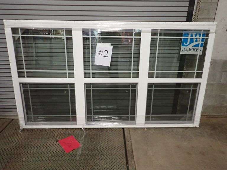 Brickmould Vinyl Single Hung Window Three Wide 60" x 108" - Lambrecht ...