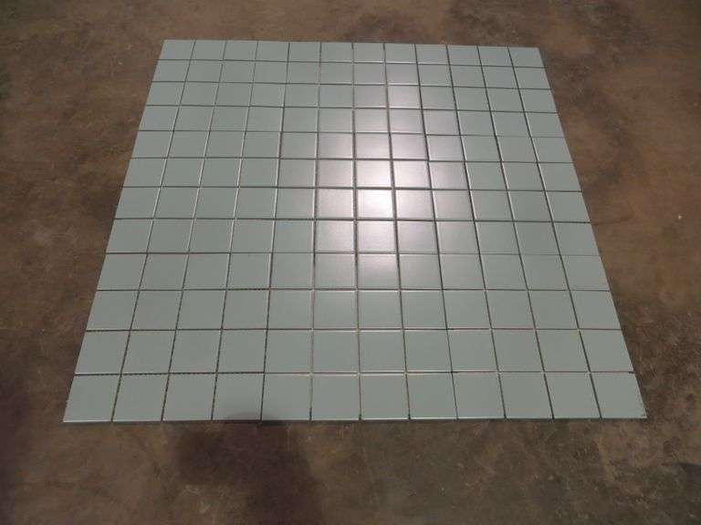 Square Mosaic Tile 3"x 3", Robin Egg Blue - Lambrecht Auction, Inc.