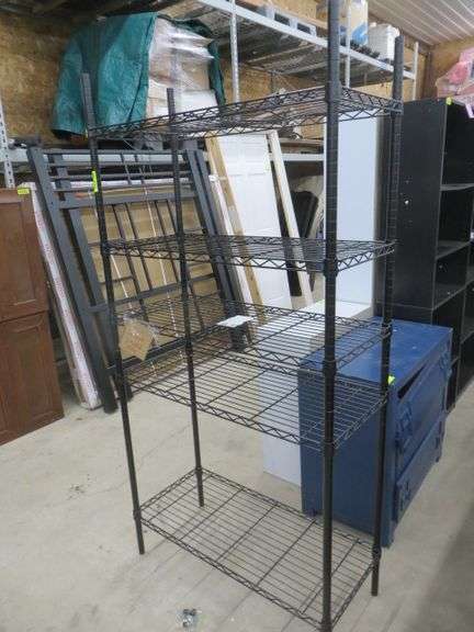 Wire Shelving Rack - Adj. Shelves - The top shelf is dented - Lambrecht ...