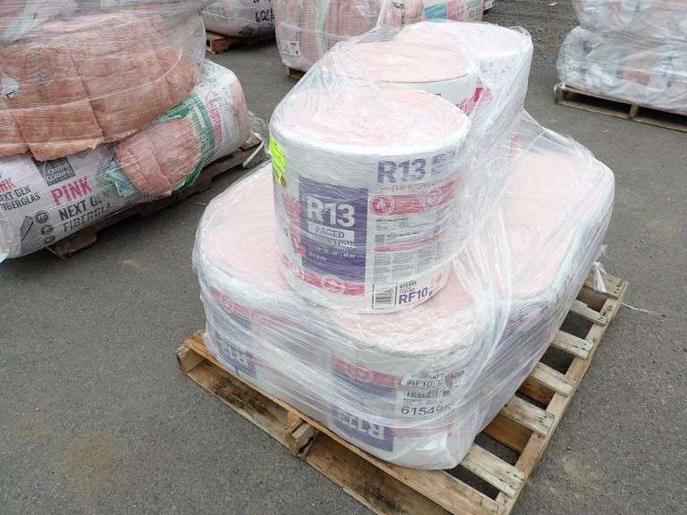 R-13 Faced Fiberglass Rolls Insulation - Lambrecht Auction, Inc.