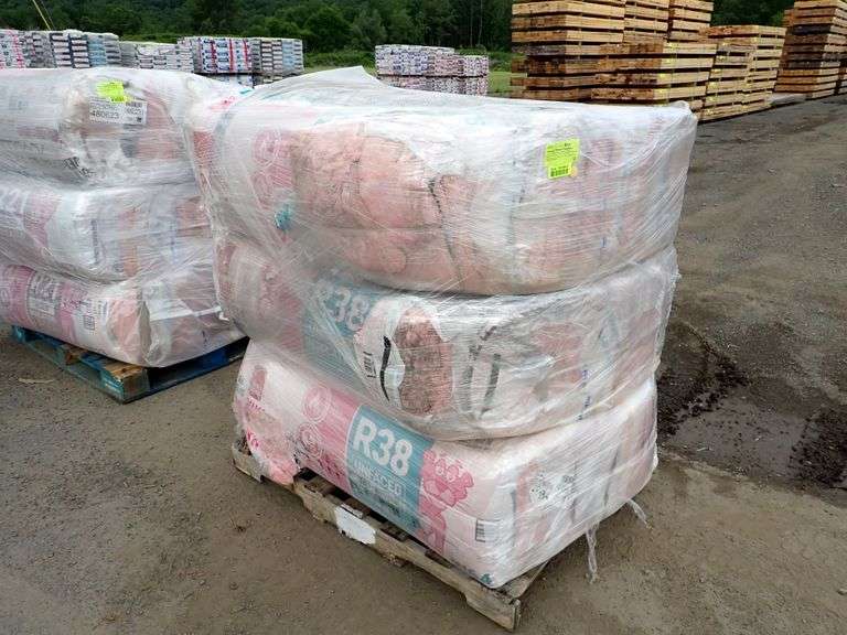 R-38 Unfaced Fiberglass Bagged Insulation - Lambrecht Auction, Inc.