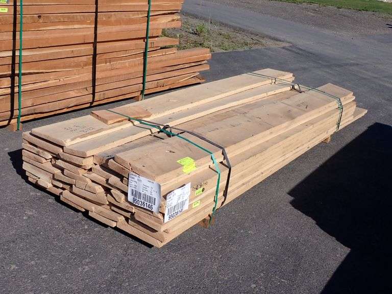 Red Oak Rough Cut Hardwood Lumber RWxRHxRL - Lambrecht Auction, Inc.