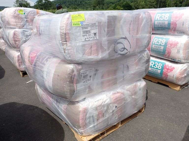 R-13 Faced Fiberglass Bagged Insulation - Lambrecht Auction, Inc.