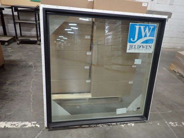 Black Rough Opening 48" x 48" Double Hung Window - Lambrecht Auction, Inc.