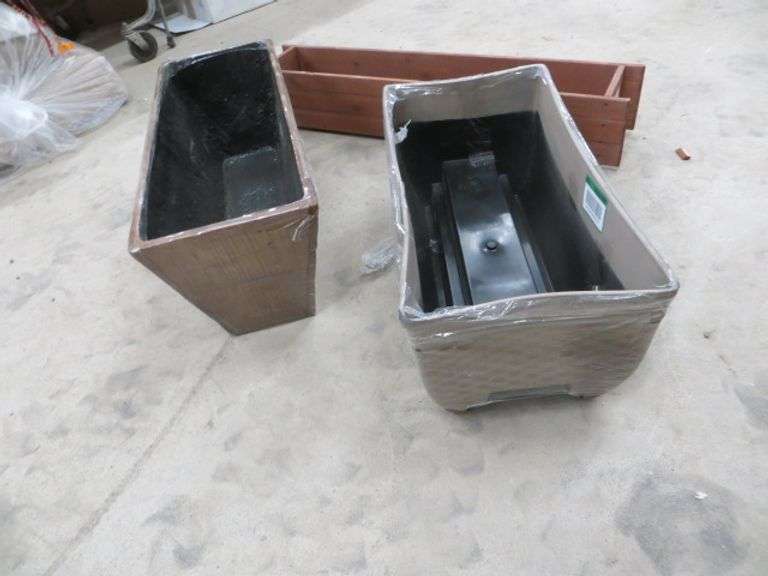Group of Three Window Box Planters - Lambrecht Auction, Inc.