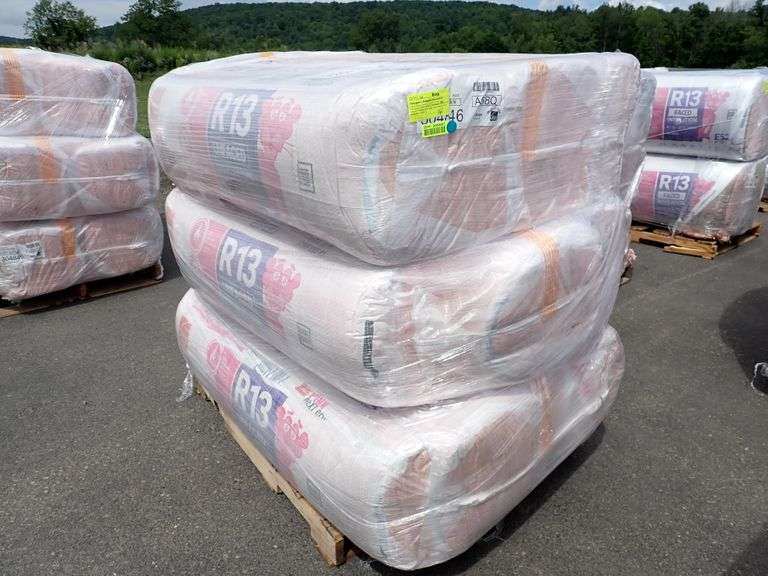 R-13 Unfaced Fiberglass Bagged Insulation - Lambrecht Auction, Inc.