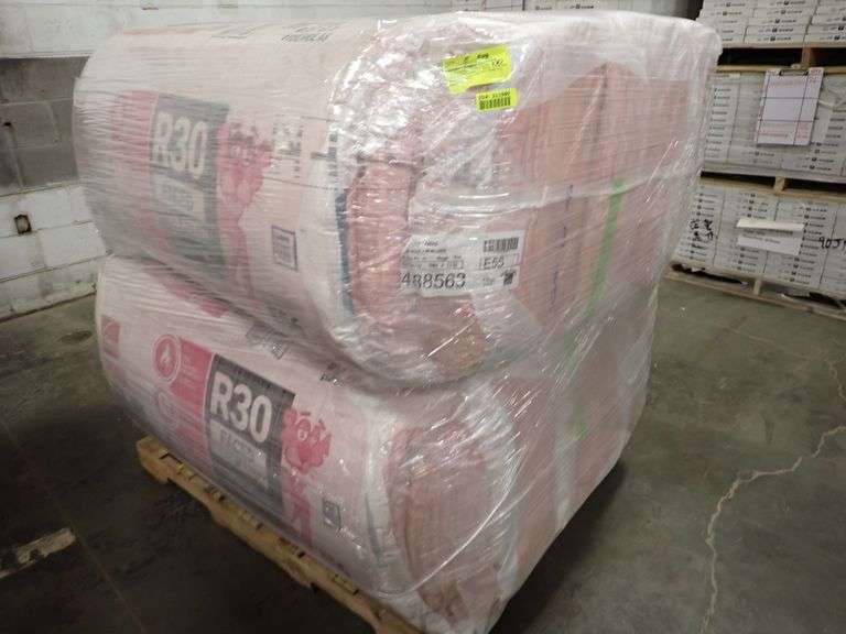 R-30 Faced Fiberglass Bagged Insulation - Lambrecht Auction, Inc.