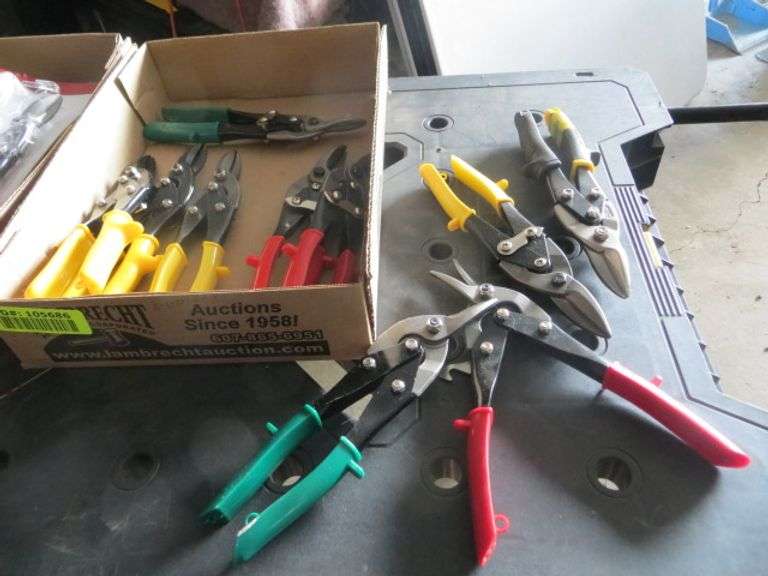 Hyper Tough Assorted Aviation Snips (10) - Lambrecht Auction, Inc.