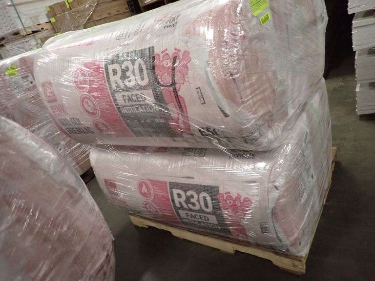 R-30 Faced Fiberglass Bagged Insulation - Lambrecht Auction, Inc.