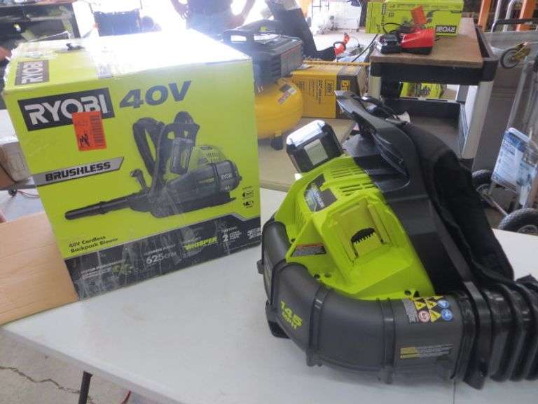 Ryobi 40V Cordless Backpack Blower - Lambrecht Auction, Inc.