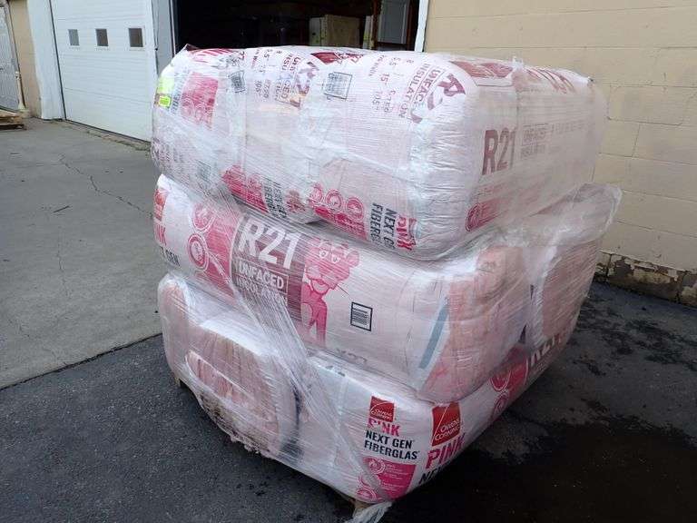 R-21 Unfaced Fiberglass Bagged Insulation - Lambrecht Auction, Inc.