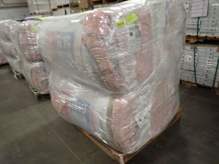 R-19 Faced Fiberglass Bagged Insulation - Lambrecht Auction, Inc.