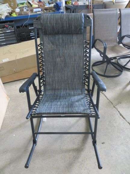 Charcoal Anti Gravity Rocking Chair - Lambrecht Auction, Inc.