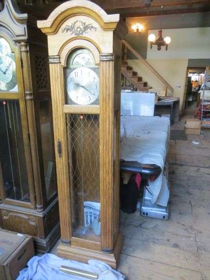 76" High Piper Grandfather Clock - Lambrecht Auction, Inc.
