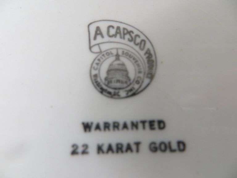 Capsco 22K George & Martha Washington Plates 10" Diameter - Lambrecht ...