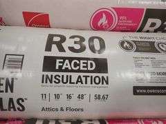 R30 Faced Fiberglass Bagged Insulation - Lambrecht Auction, Inc.