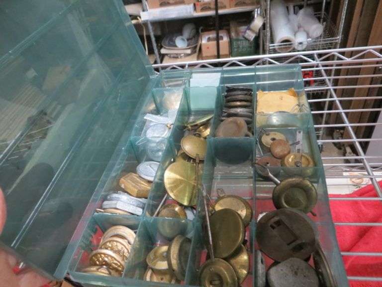 Box Full Of Clock Pendulums - Lambrecht Auction, Inc.