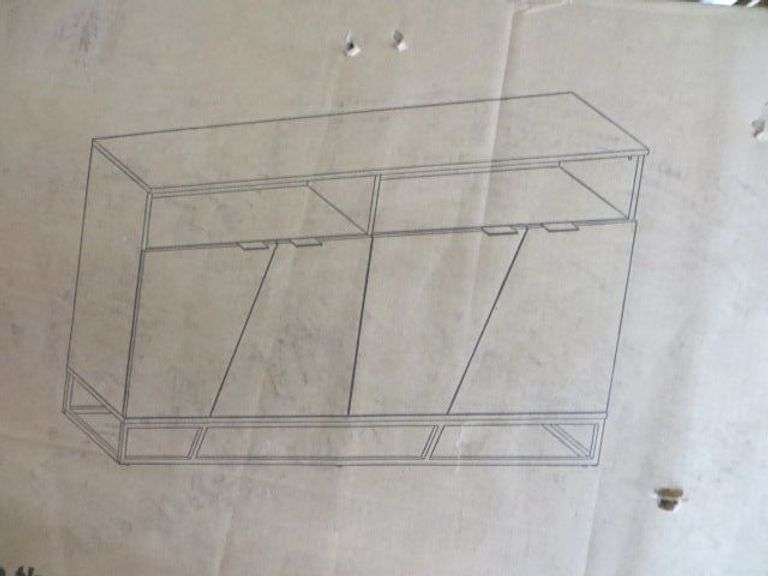 58" Angled Door Sideboard - Dark Walnut - unassembled - Lambrecht ...