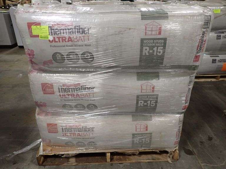 R15 Thermafiber Mineral Wool Insulation 3.5" x 15" x 47" - Lambrecht ...