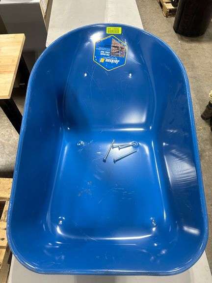 JACKSON Wheelbarrow Tray, Steel, Blue - Lambrecht Auction, Inc.