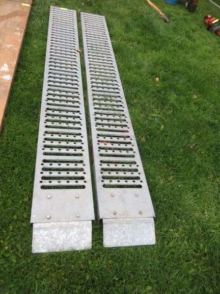 Galvanized Loading Ramps 10"x 84" - Lambrecht Auction, Inc.