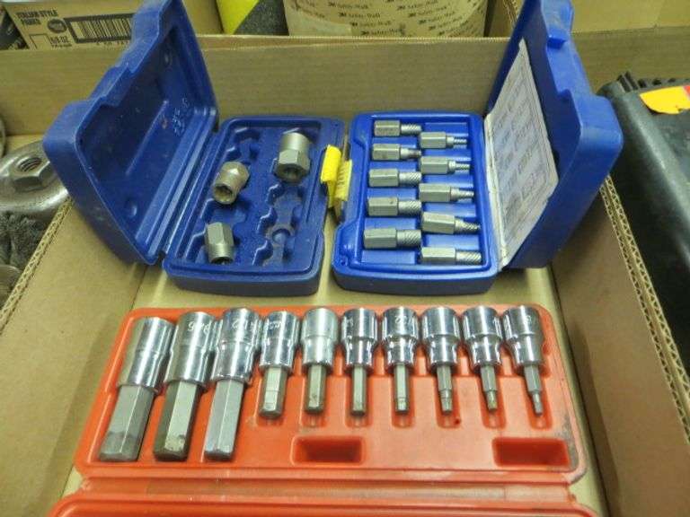 Hex Bit Set, Screw Extractor Set, Nut Extractors - Lambrecht Auction, Inc.