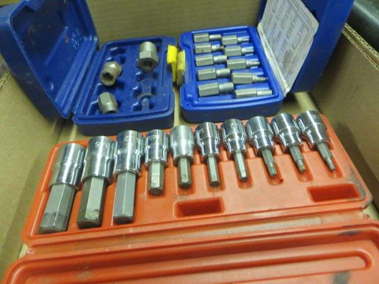 Hex Bit Set, Screw Extractor Set, Nut Extractors - Lambrecht Auction, Inc.