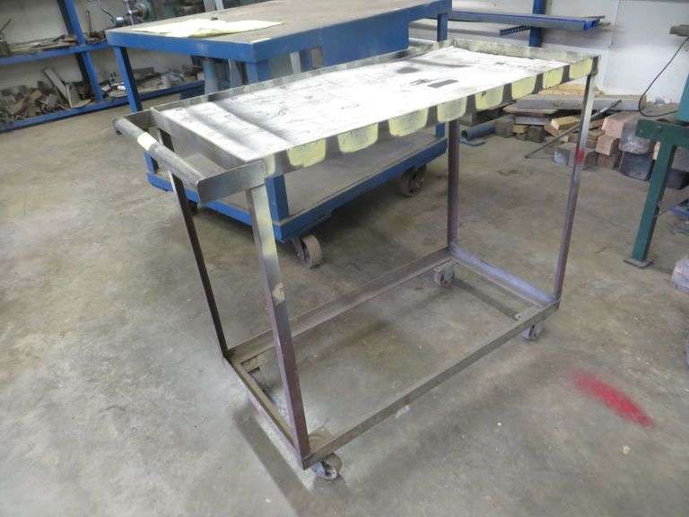 All Steel Rolling Shop Cart 33"x36"x18" - Lambrecht Auction, Inc.