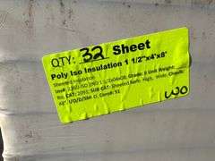 Poly Iso Insulation 1 1/2"x4'x8' - Lambrecht Auction, Inc.