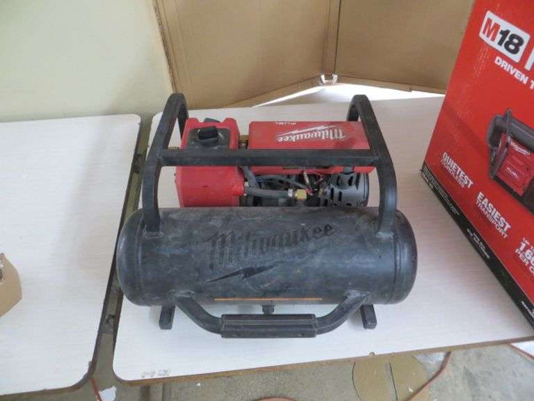 Milwaukee Fuel Air Compressor - Tool Only - Lambrecht Auction, Inc.