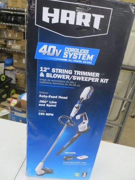 Hart 40v 12 Inch String Trimmer And Blower - Lambrecht Auction, Inc.