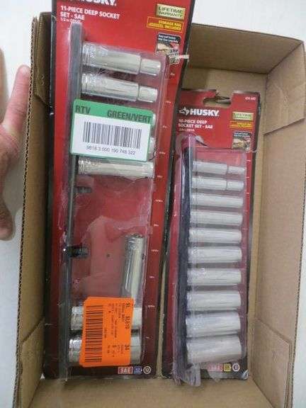 Two Husky Socket Sets - 1 Complete, 1 Incomplete - Lambrecht Auction, Inc.